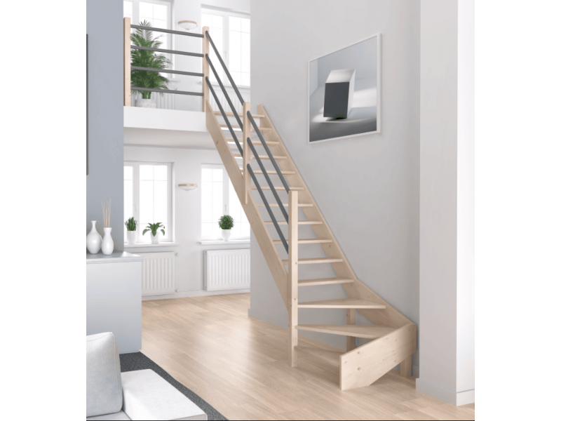 Escalier Classique en Sapin JURA de Sogem