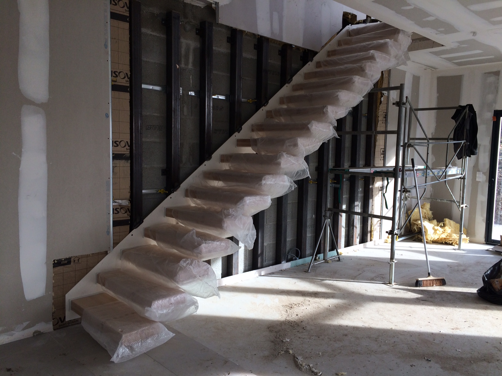 escalier flottant Wall la pose en quart tournant haut escalier flottant Wall la pose en quart tournant haut